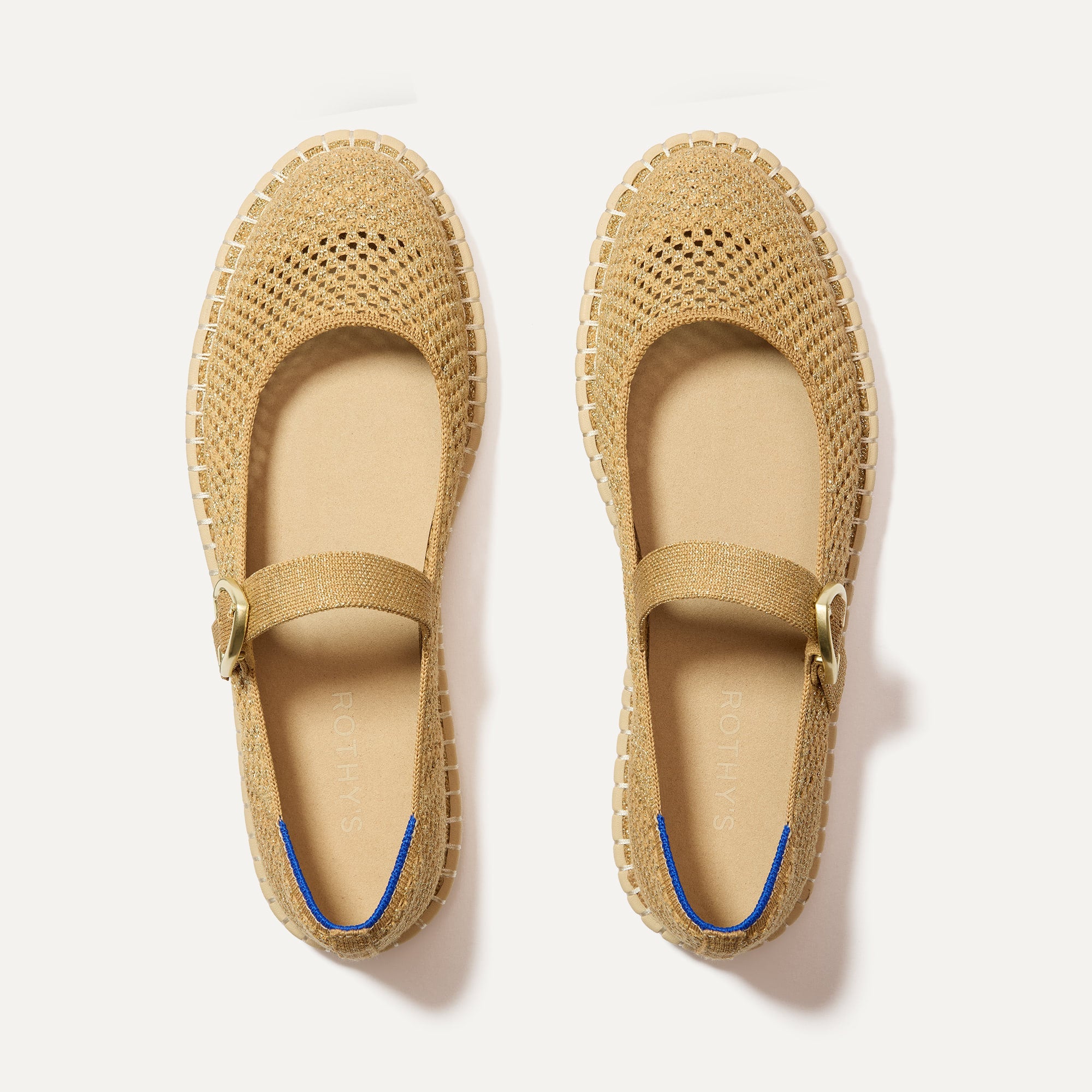 The Espadrille Mary Jane - Metallic Golden Sun - Rothy’s: Washable Shoes
